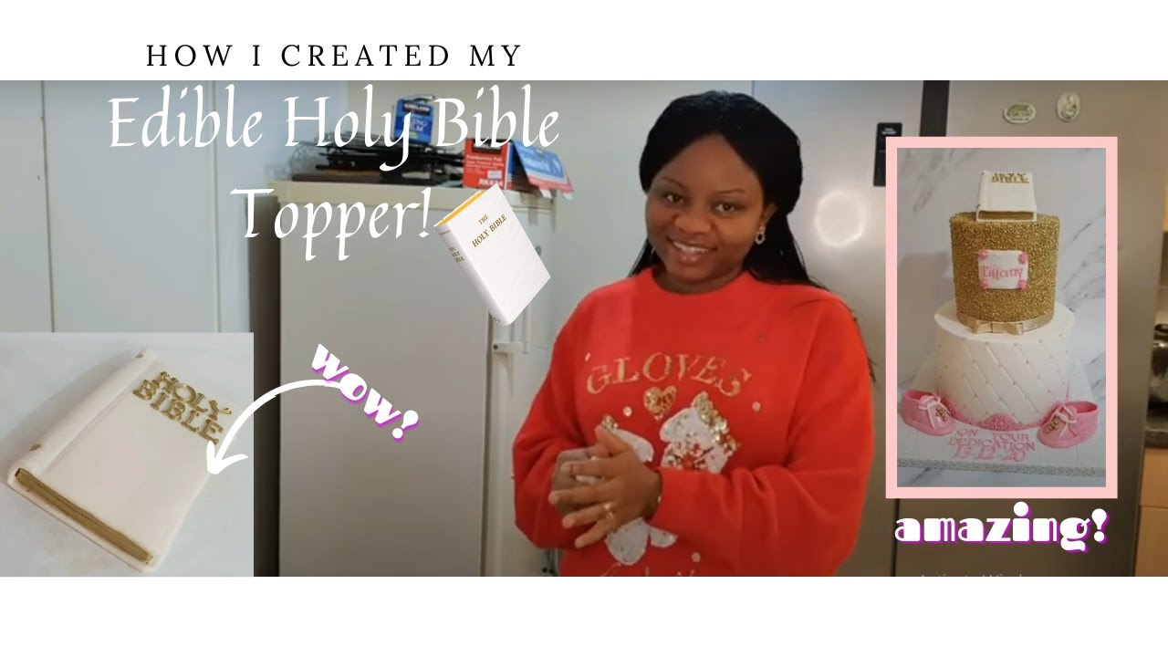 How I created My Edible 'Holy Bible' Cake Topper - YouTube