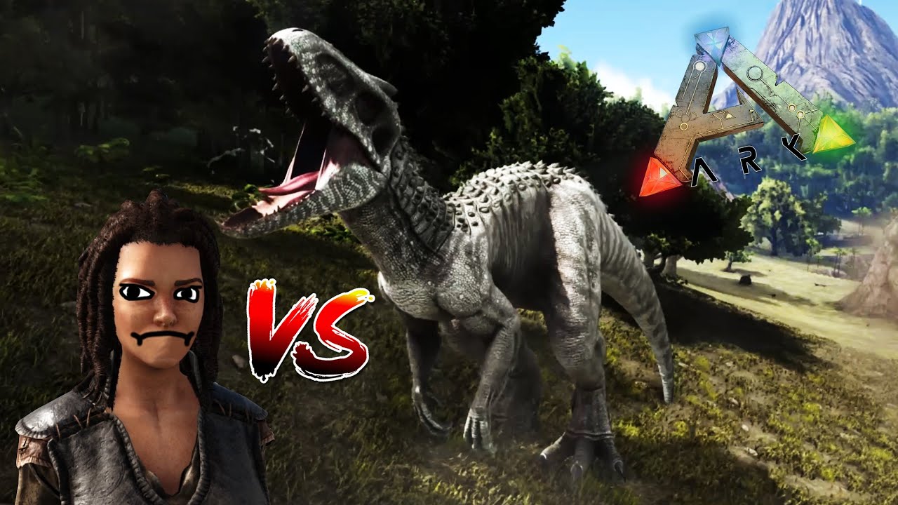 INDOMINUS REX VS WIOSKA NPC - ARK #7 - YouTube