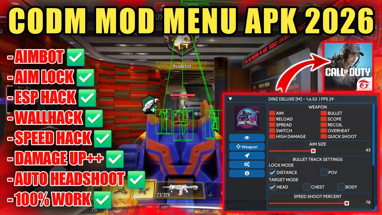 CODM MOD MENU TERBARU 2026 ANTI BANNED – CHEAT CODM GARENA WALL HACK ...
