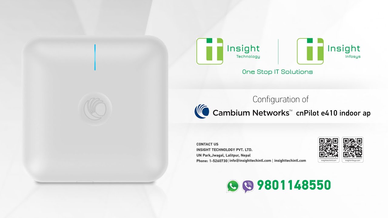 Configuration of Cambium Network cnPilot e410 indoor ap - YouTube