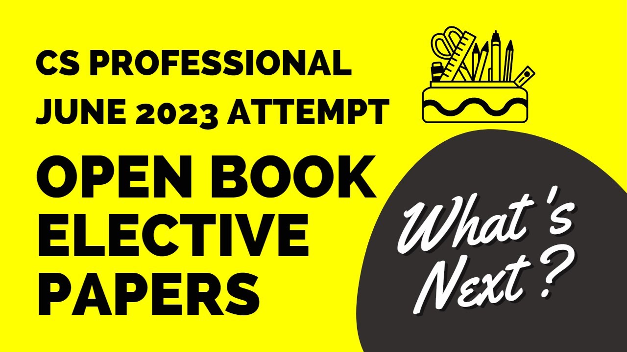 IMPORTANT UPDATE REGARDING OPEN BOOK ELECTIVE PAPER | STRATEGY FOR CS ...