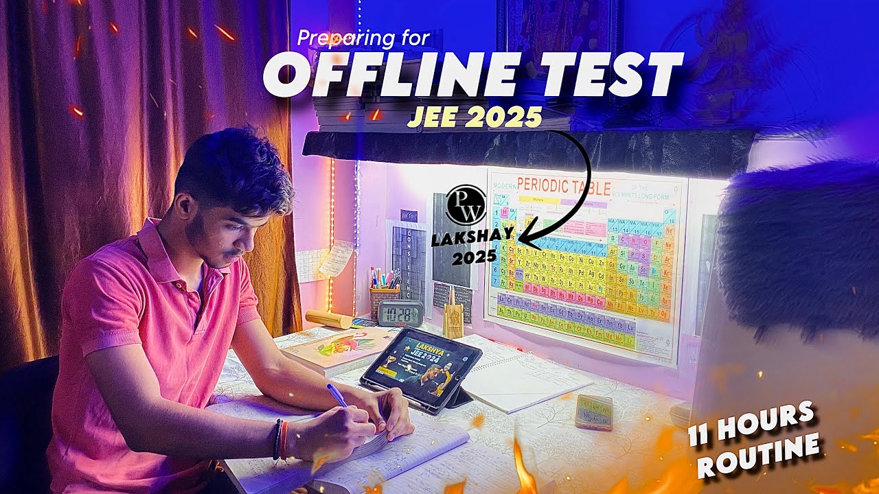 PREPARING for OFFLINE TEST🔥| 11 Hours | Jee 2025 ~ #studyvlog - YouTube