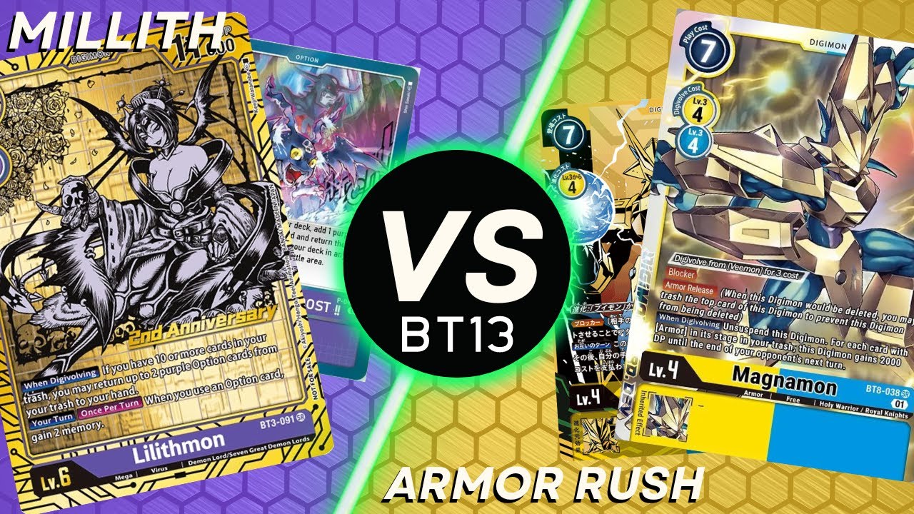 Digimon TCG [BT13] Milith VS Armor Rush - YouTube