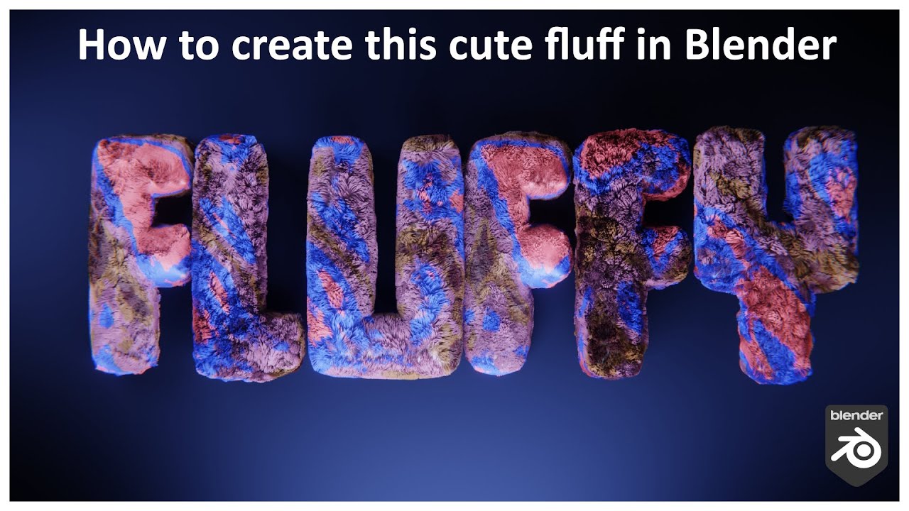 How to create Fluffy text with fur in Blender | Eevee | Timelapse - YouTube