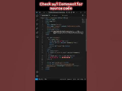 Impress your crush with your creativity though website using #html #css #javascript - YouTube