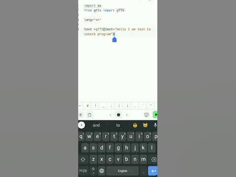 Convert text to speech using python - YouTube