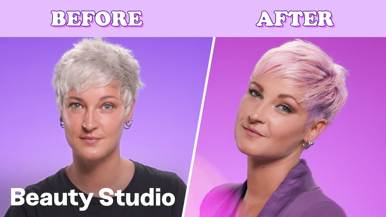HOW TO DYE YOUR HAIR PINK- PURPLE | Pixie Cut Edition | To Dye For ...