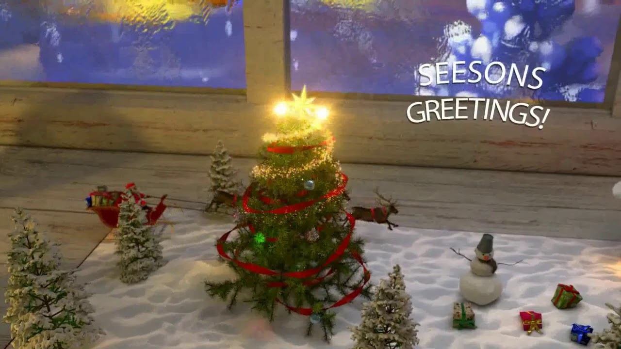 Christmas greeting animations card - YouTube