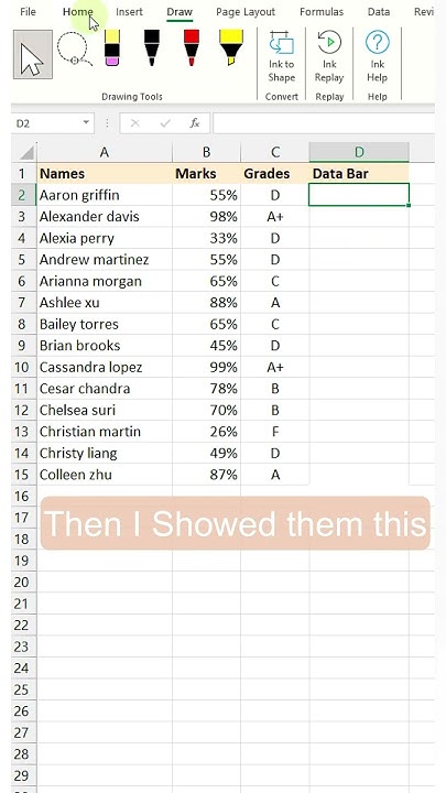 Did you know excel has this feature to create data bars ? Check it out ! excel # ...