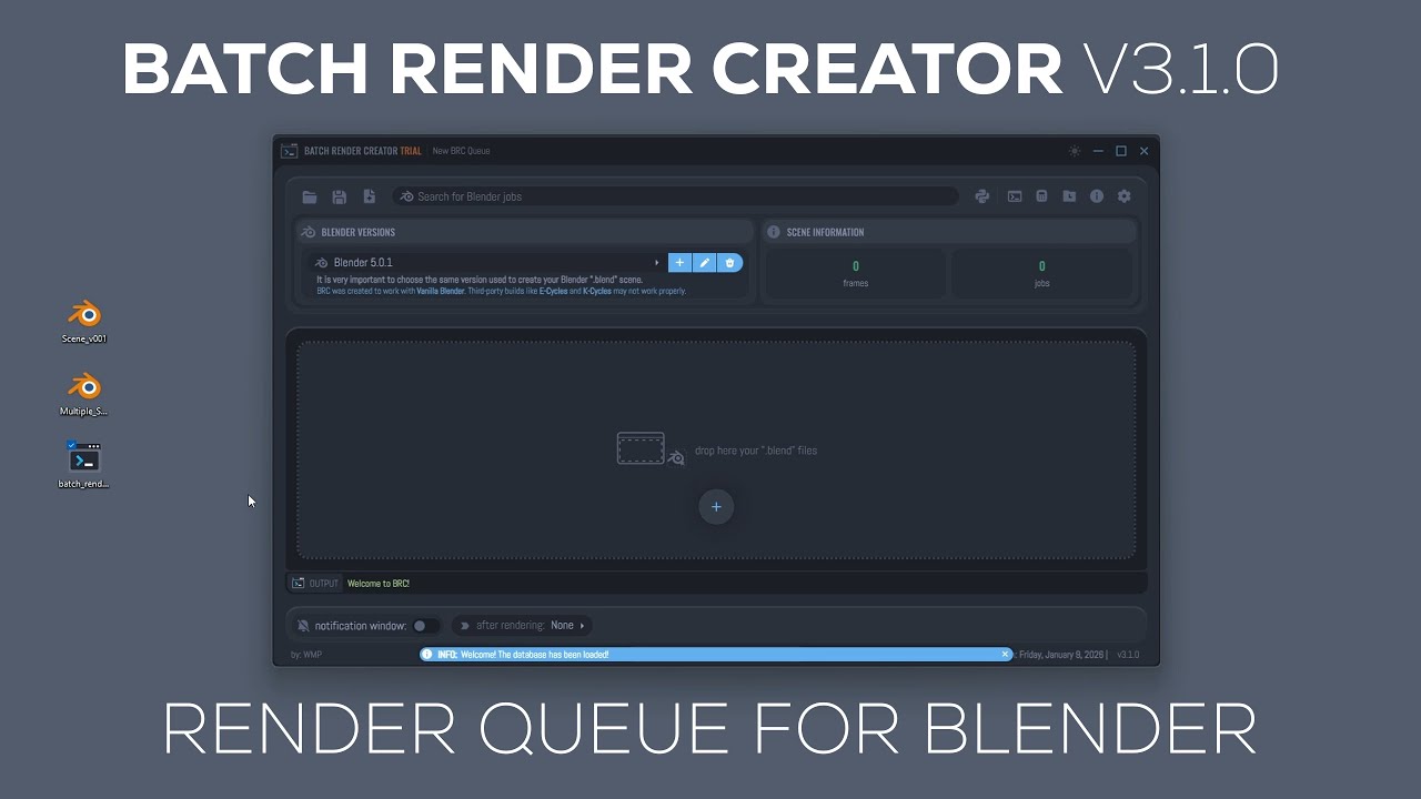 Batch Render Creator v3.1.0 - Render Queue For Blender - YouTube