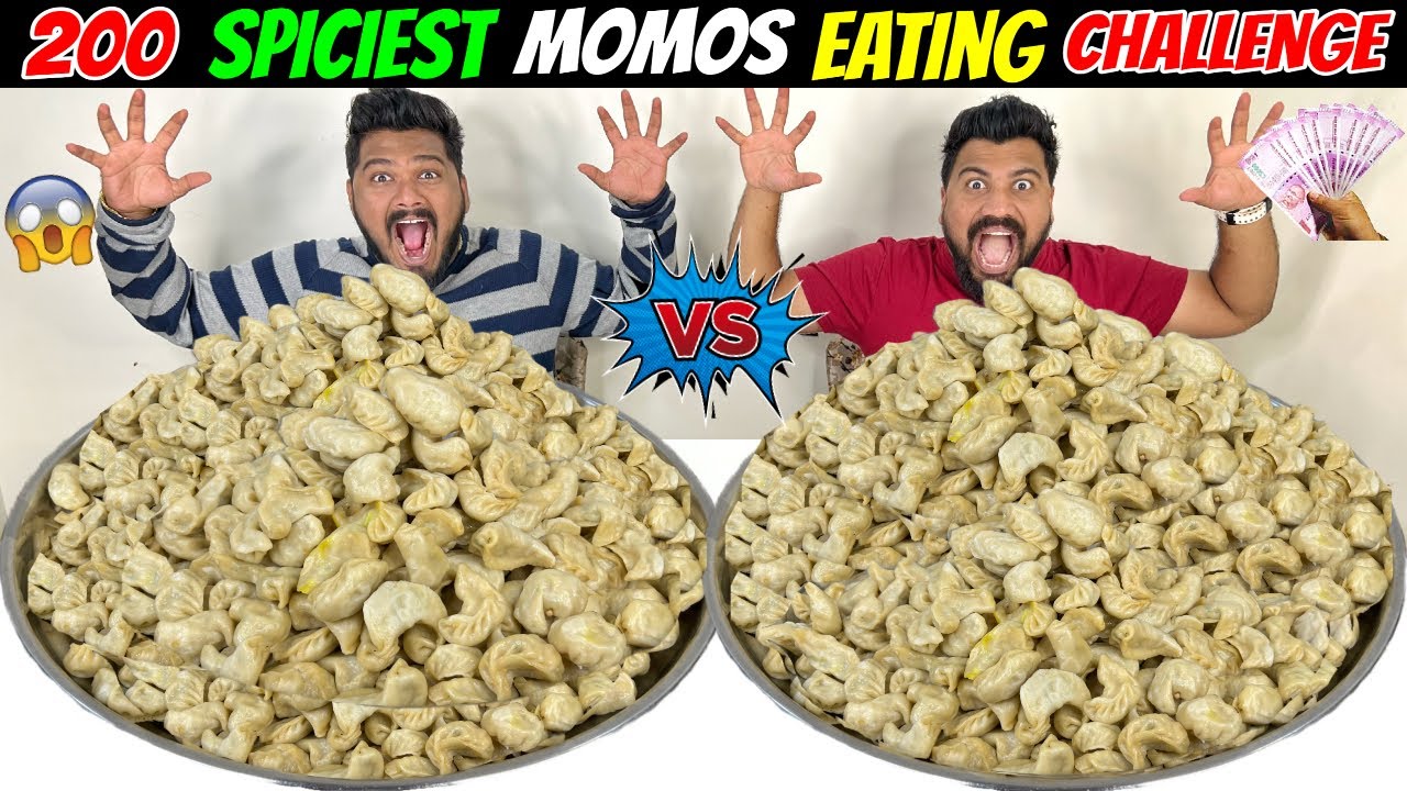 200 SPICIEST MOMOS EATING CHALLENGE😱 STREET FOOD EATING COMPETITION🔥 ...