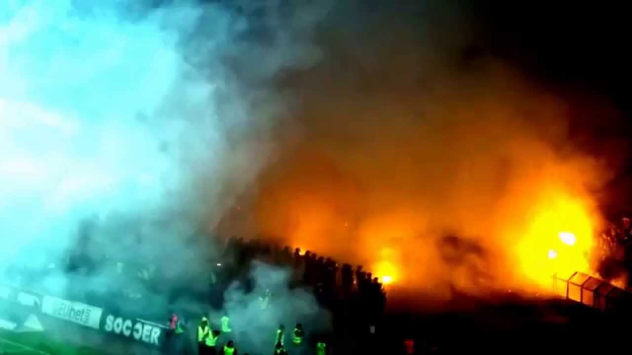 Partizan Belgrad Derby - Pyro 12.09.2015 - YouTube