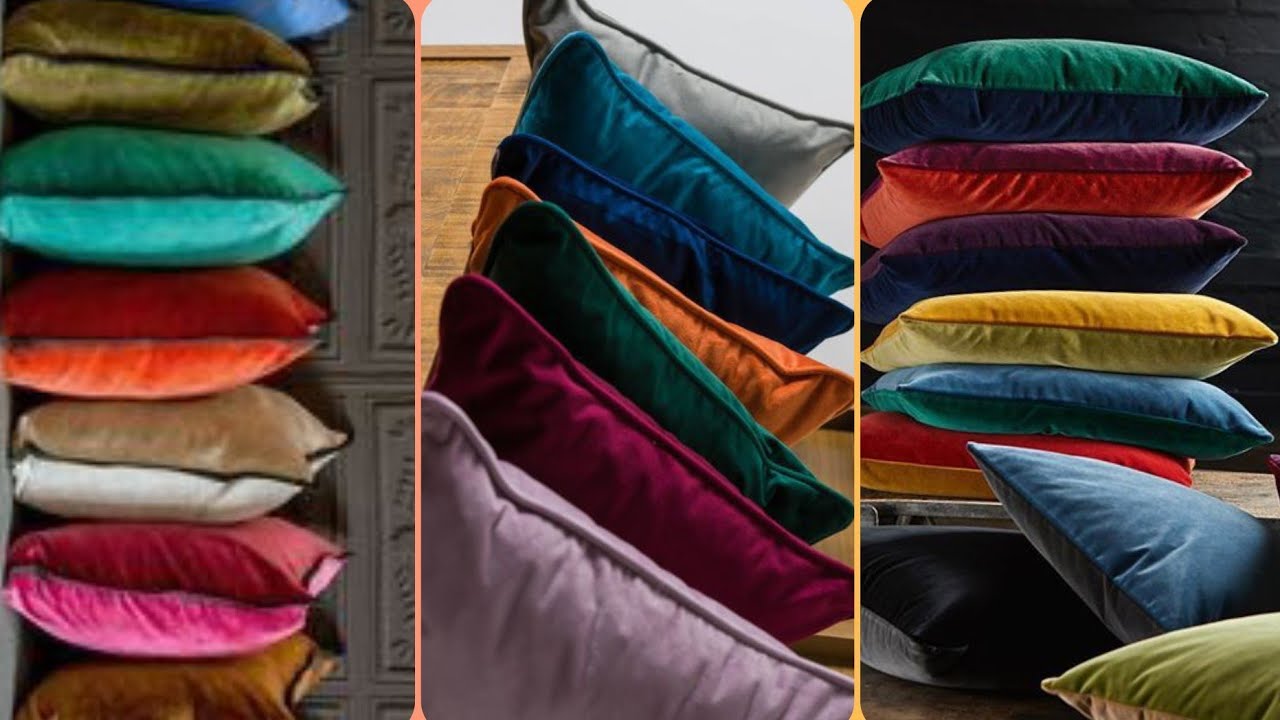 Most impressive & Solid Colour Velvet Cushion Cover Design ideas 2022 ...