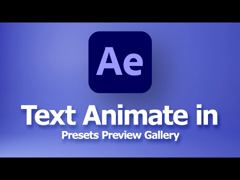 After Effects Text Animation Presets Preview , Animate In