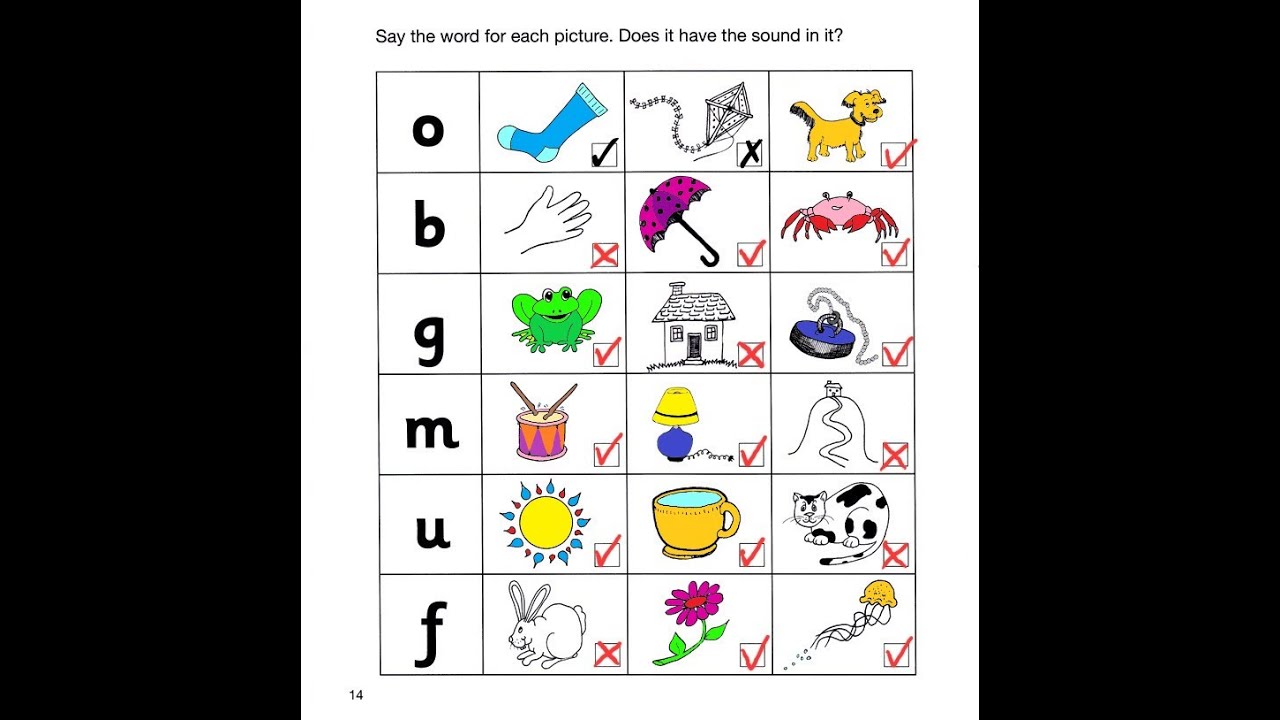 Jolly Phonics | Workbook 3 | Page 14 - Letter Sounds Matching | 2020 ...