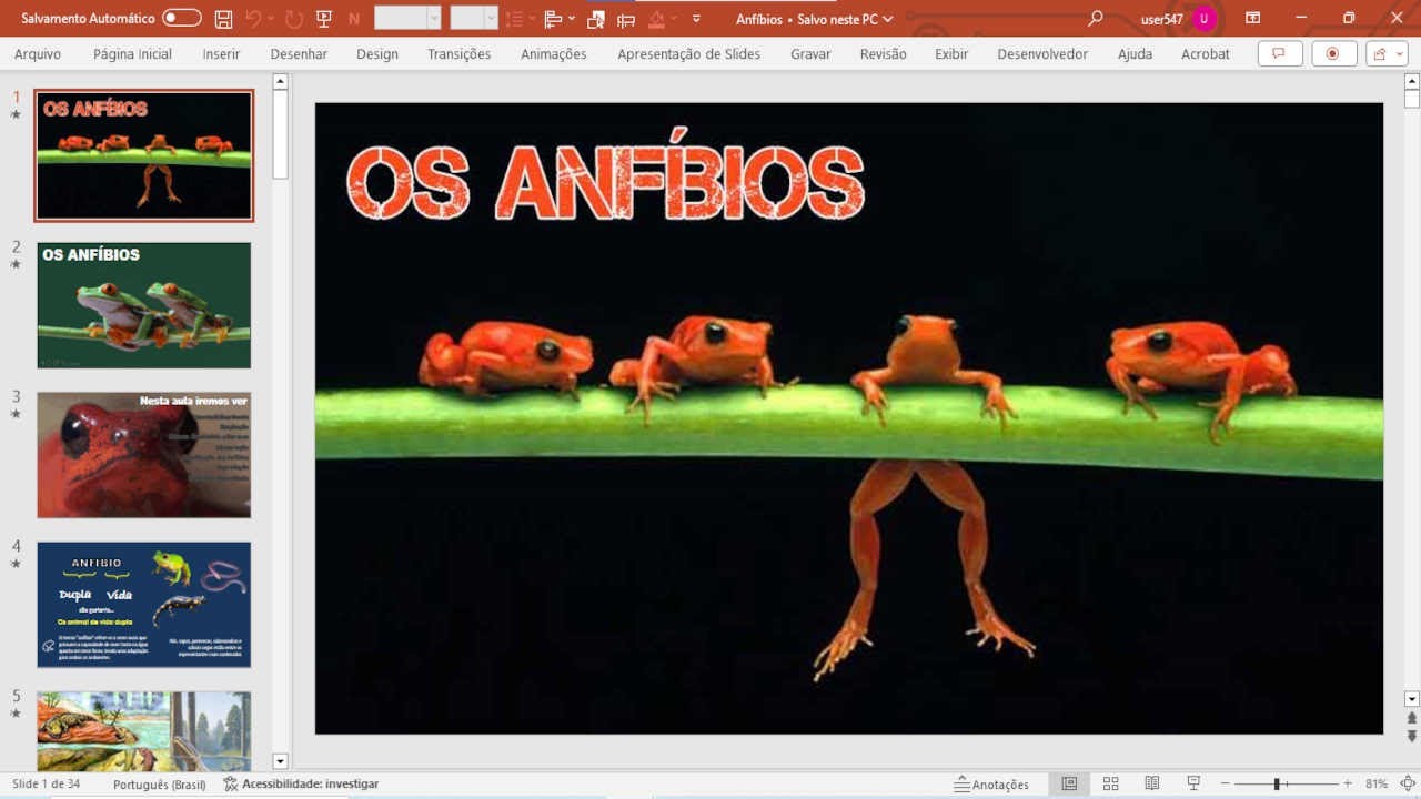 Slide - Os Anfíbios - Aula completa em PPTX - YouTube