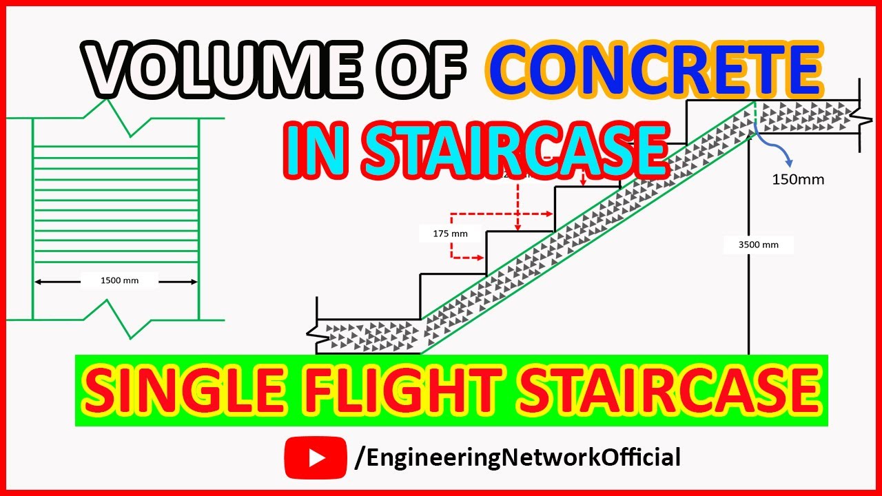 How To Calculate Volume Of Concrete In Staircase | Design Of Single ...