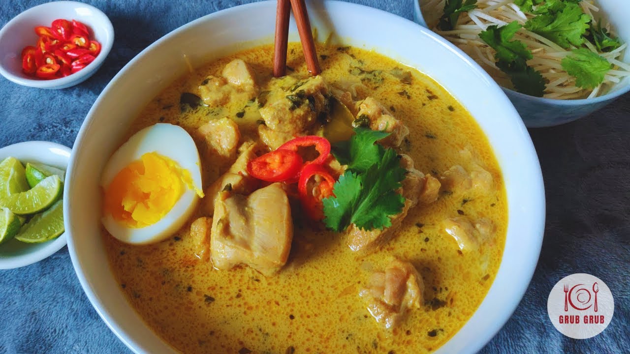 Chicken Laksa with Homemade Laksa Paste | Singaporean Laksa Curry ...