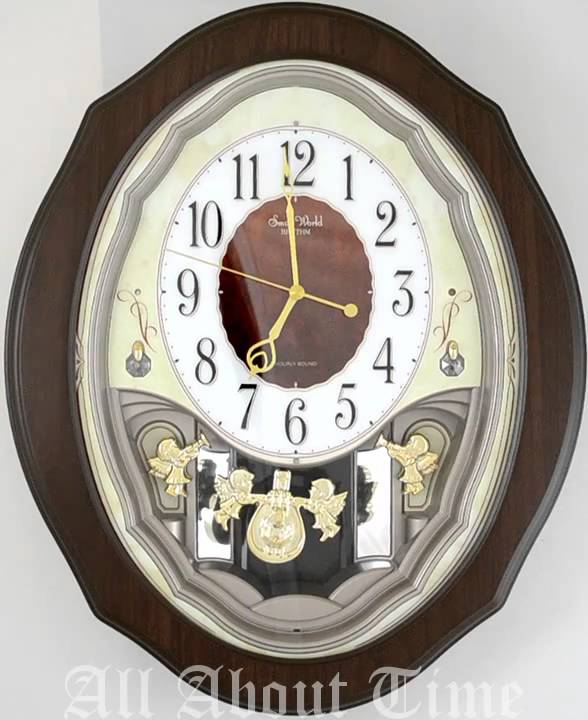 Rhythm Precious Angel Musical Clock - YouTube