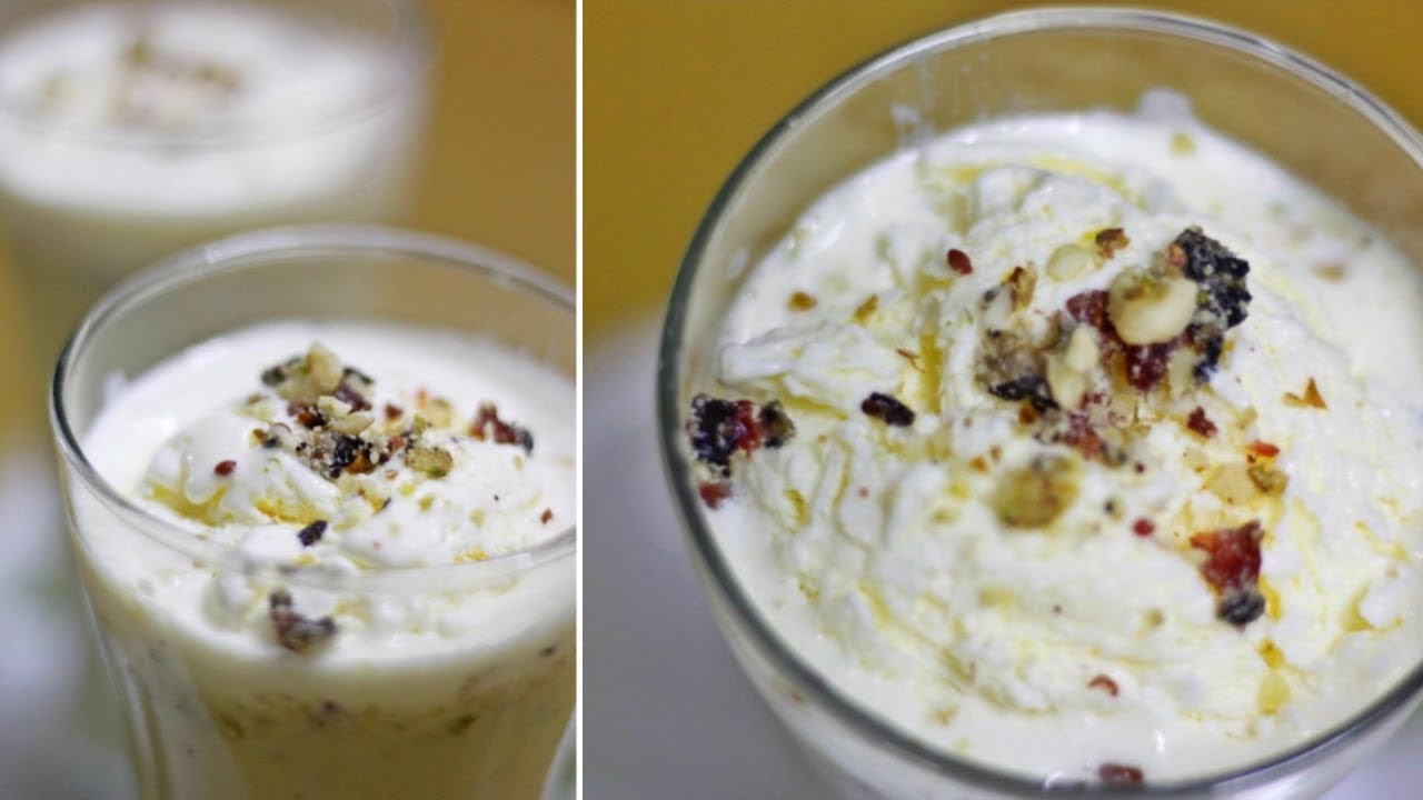 Saffron Milkshake w/ Dry Fruits | Super Summer Drink | MOU SEN - YouTube