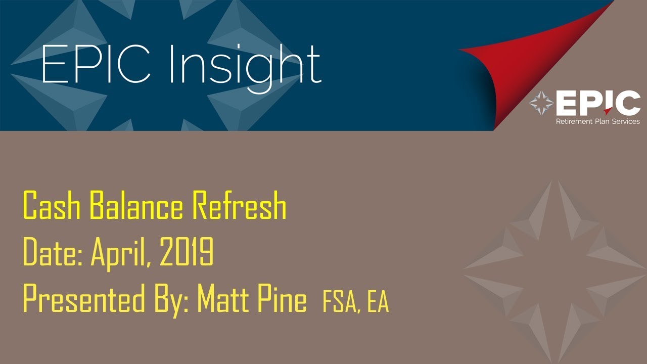 EPIC INSIGHT - Cash Balance Refresh - YouTube
