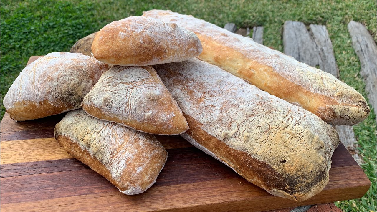 Crunchy Italian Ciabatta Bread | Italijanski Ciabata Hleb - YouTube