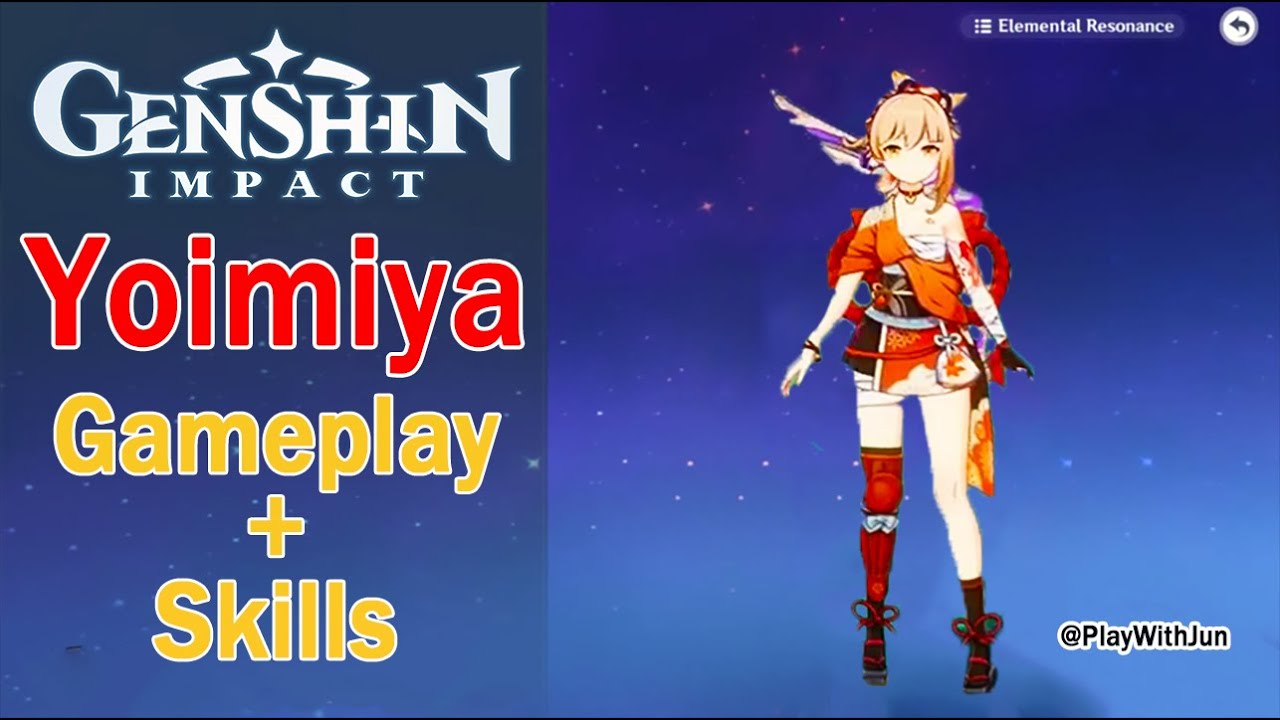 Yoimiya gameplay and skills genshin impact - YouTube