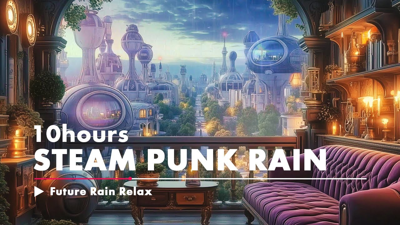 10 Hours of Solar & Steampunk Serenity: Rain and Ambient Sounds for ...