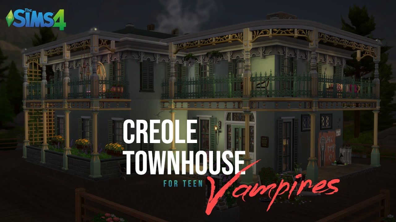 Creole Townhouse for Teen Vampires (No CC) | The Sims 4 | Download in ...