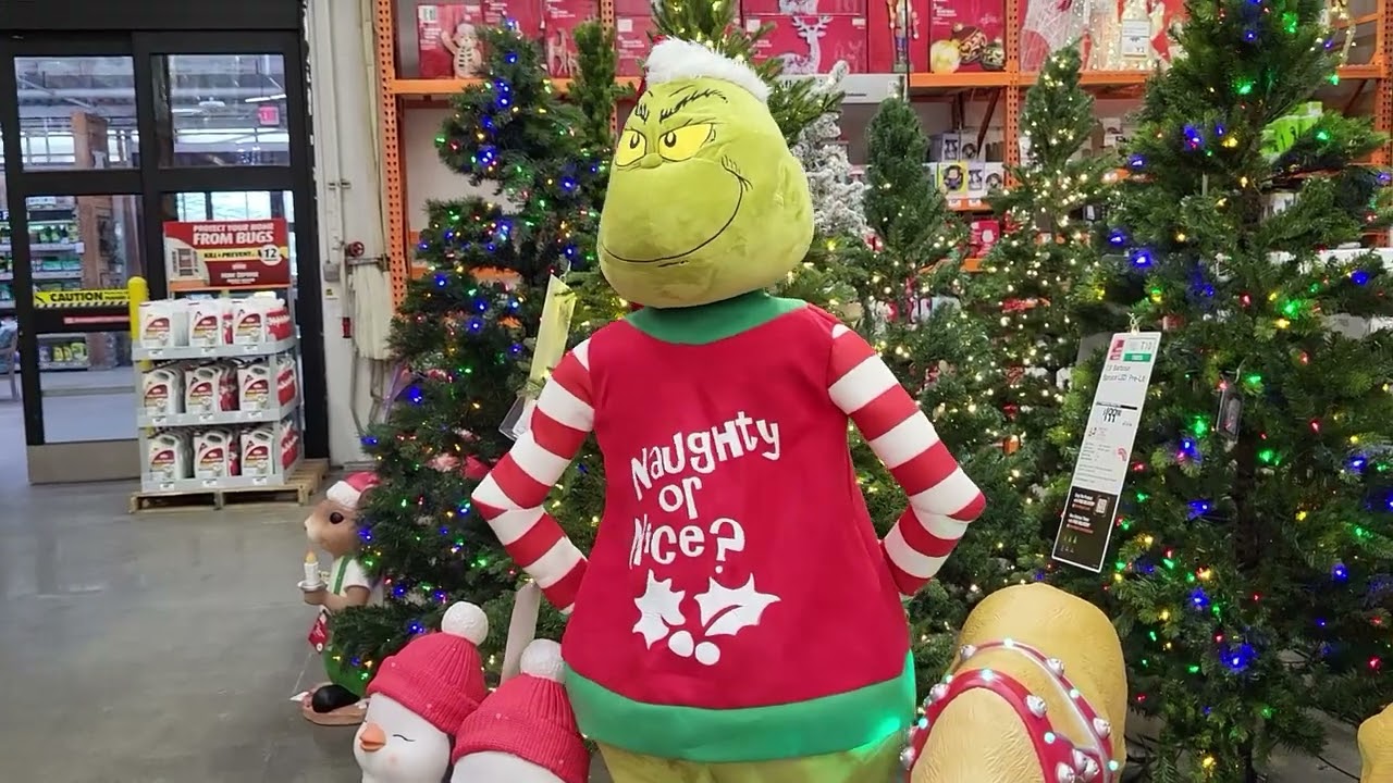 Life Size Mr. Grinch - Animated Singing Plush - Christmas Decorations ...
