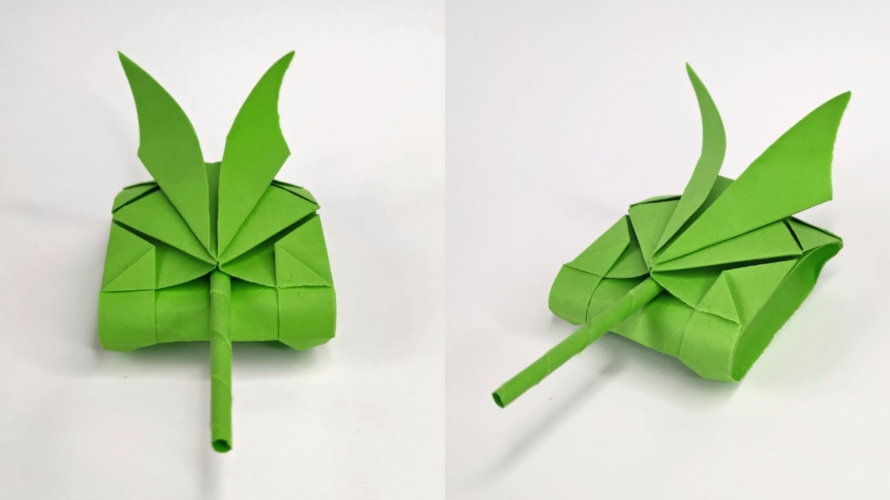 Origami EARED TANK #3 | How to make a paper tanks - YouTube