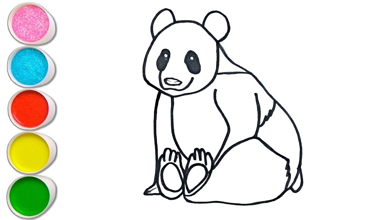 How to Draw A Cute Lazy Panda, Drawing for kids | Let's Draw Together ...