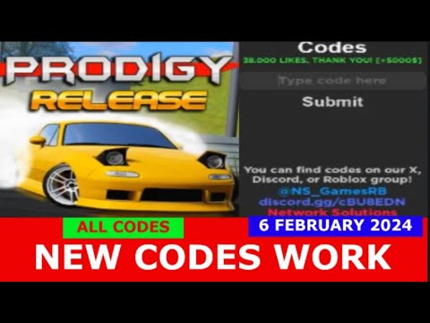 *NEW UPDATE CODES* [UPD🔥] Prodigy Drift ROBLOX | ALL CODES | FEBRUARY 6 ...