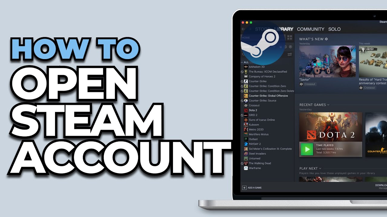 How To Open Steam Account Easy! - YouTube