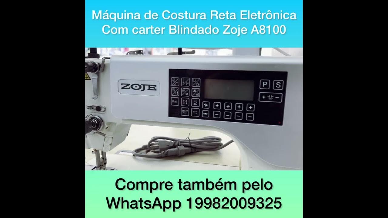 Máquina Reta Eletrônica Zoje A8100 com carter Blindado com kit de calcadores de brinde e ...