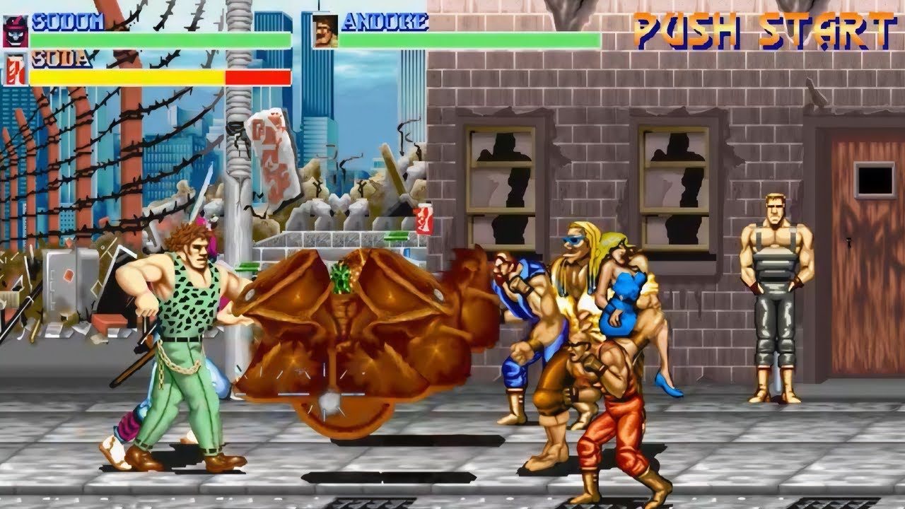 Final Fight ALL BOSS Andore & SODOM Fullplaythrough. - YouTube