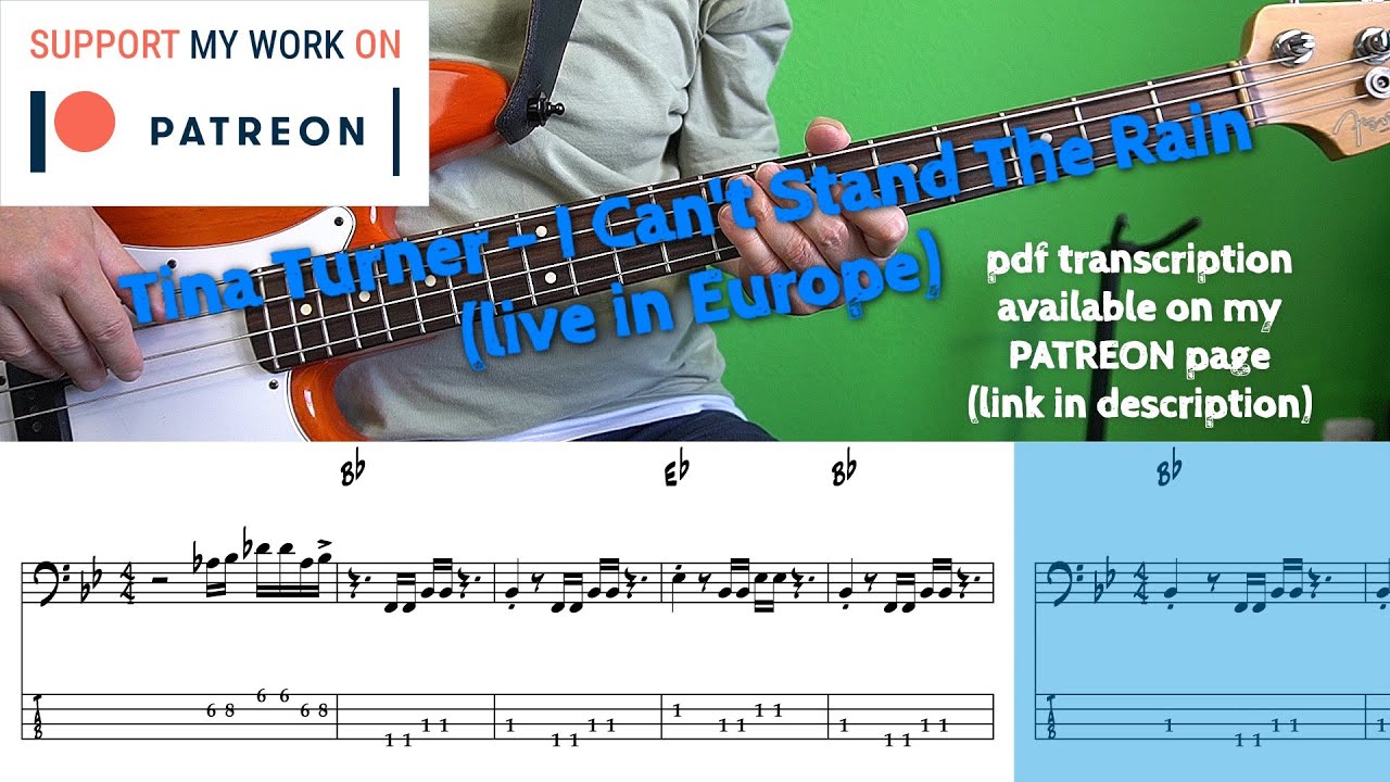 Tina Turner - I Can't Stand The Rain (from "Live in Europe") (Bass ...