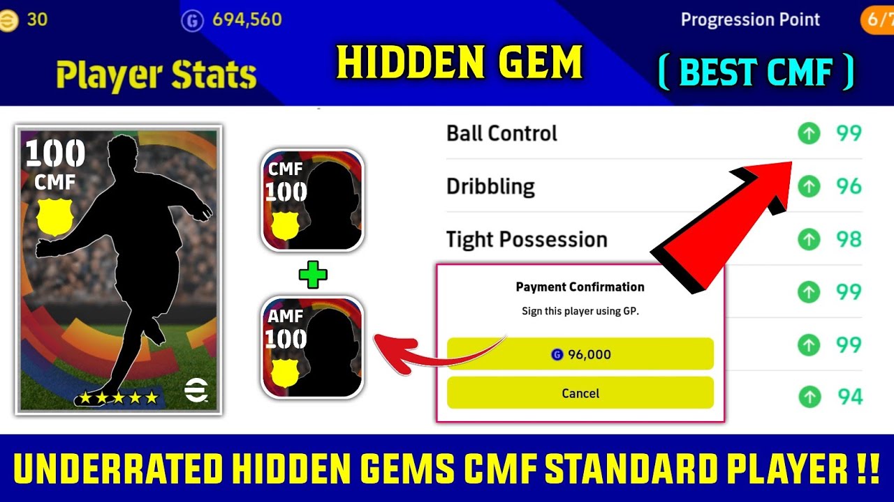 96000 GP Only! Most Underrated CMF Standard Player In eFootball 2023 ...