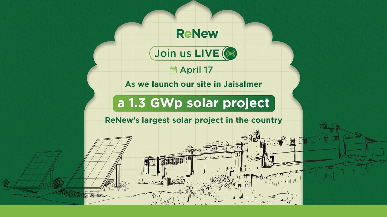 LIVE: Launch of ReNew’s 1.3 GWp Solar Project in Jaisalmer |Our Largest ...