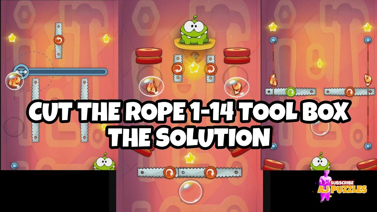 CUT THE ROPE LEVEL 1-14 TOOL BOX SEASON 2 THE SOLUTION | ZEPTOLAB - YouTube