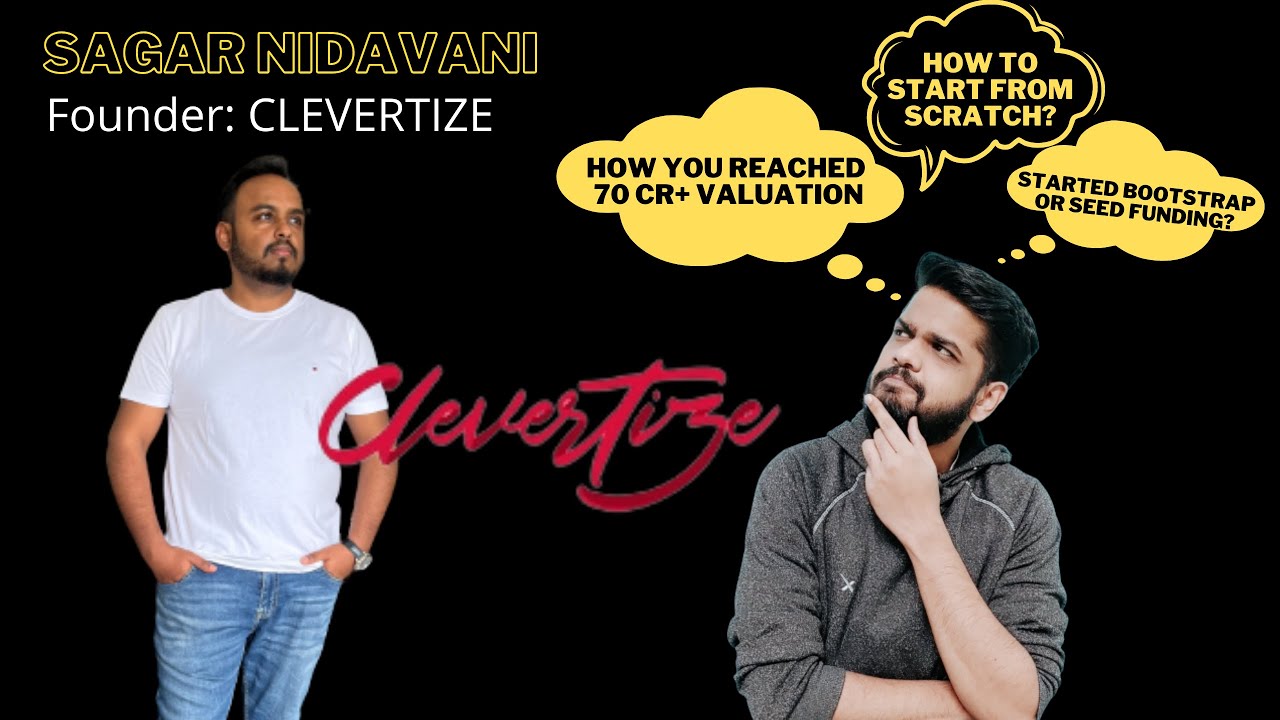 Journey of CLEVERTIZE valuing $8Million+ |How to start business from ...