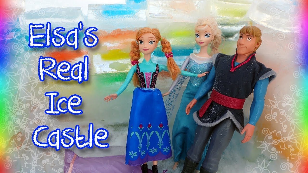 ️⛄ Elsa Building a Real Ice Castle! ️😃 - YouTube