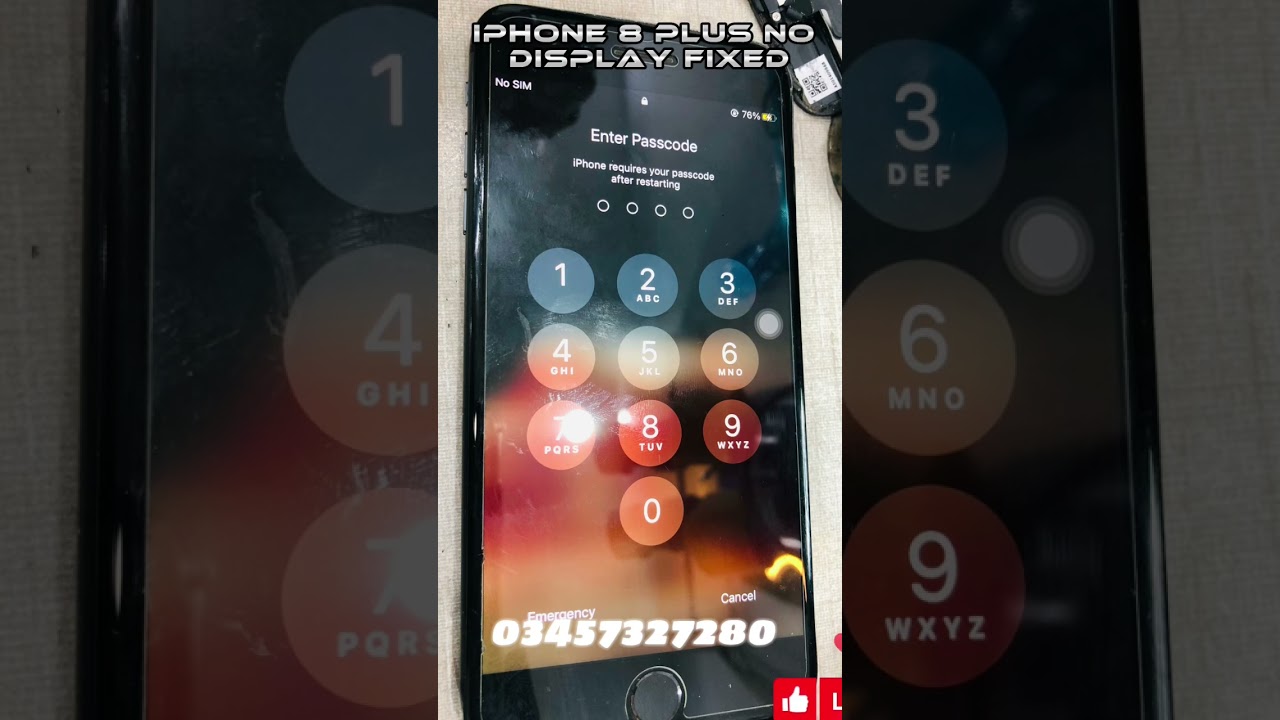 Iphone 8 plus no display fixed #imasteriphonerepair - YouTube