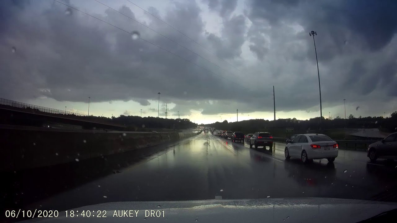 Traffic Break & Big Lightning Strike - YouTube