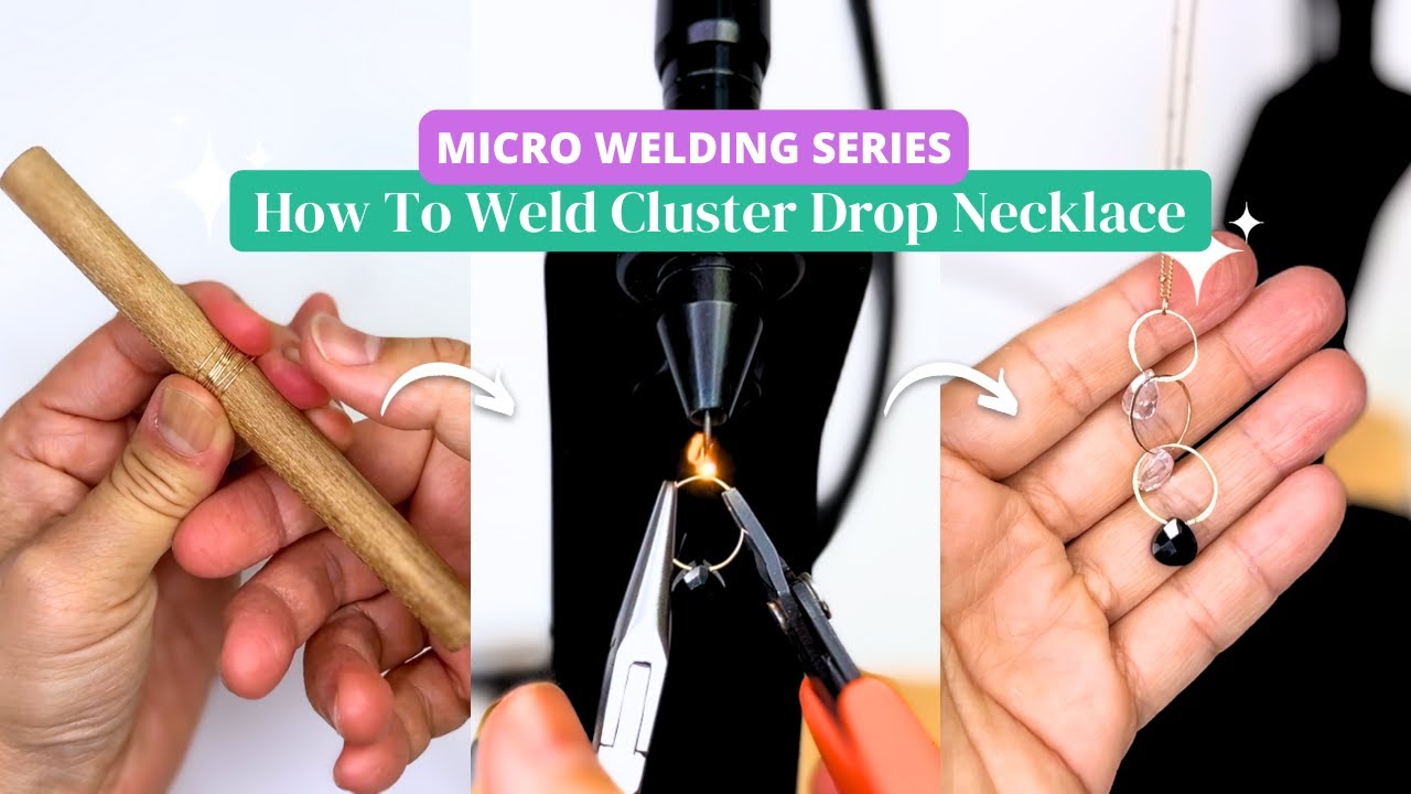 How to Make Cluster Ring Drop Necklace | Micro Welding Series for ...