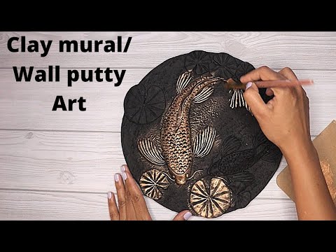 Wall putty craft/Clay mural/art and craft/Cardboard crafts/CreativeCat ...