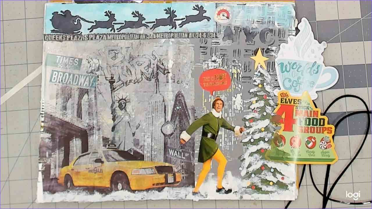 Elf Art Journal Christmas Collage ~ Graffiti Journal - YouTube