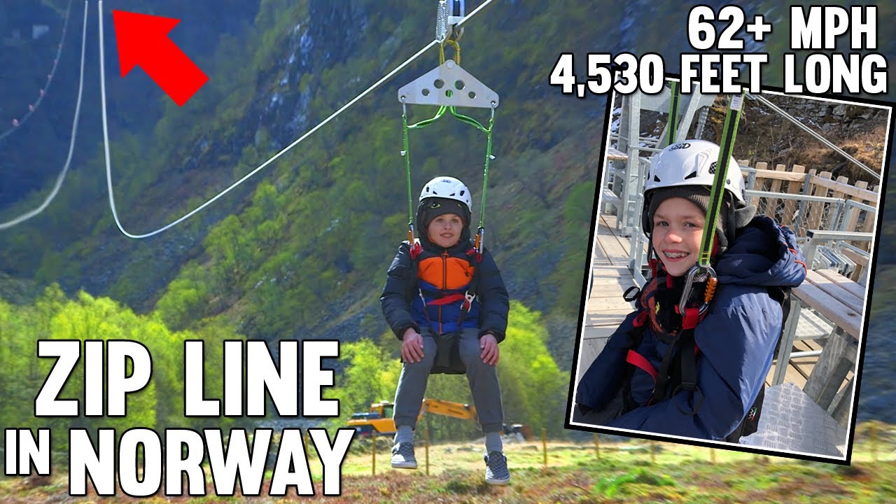 INSANE Longest Zip Line!! Twins in Norway Part 2 - YouTube