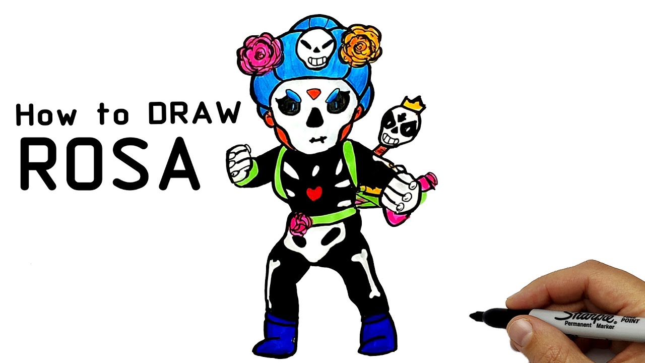 How to draw Rosa Brawloween | Brawl Stars drawings | Halloween skin ...