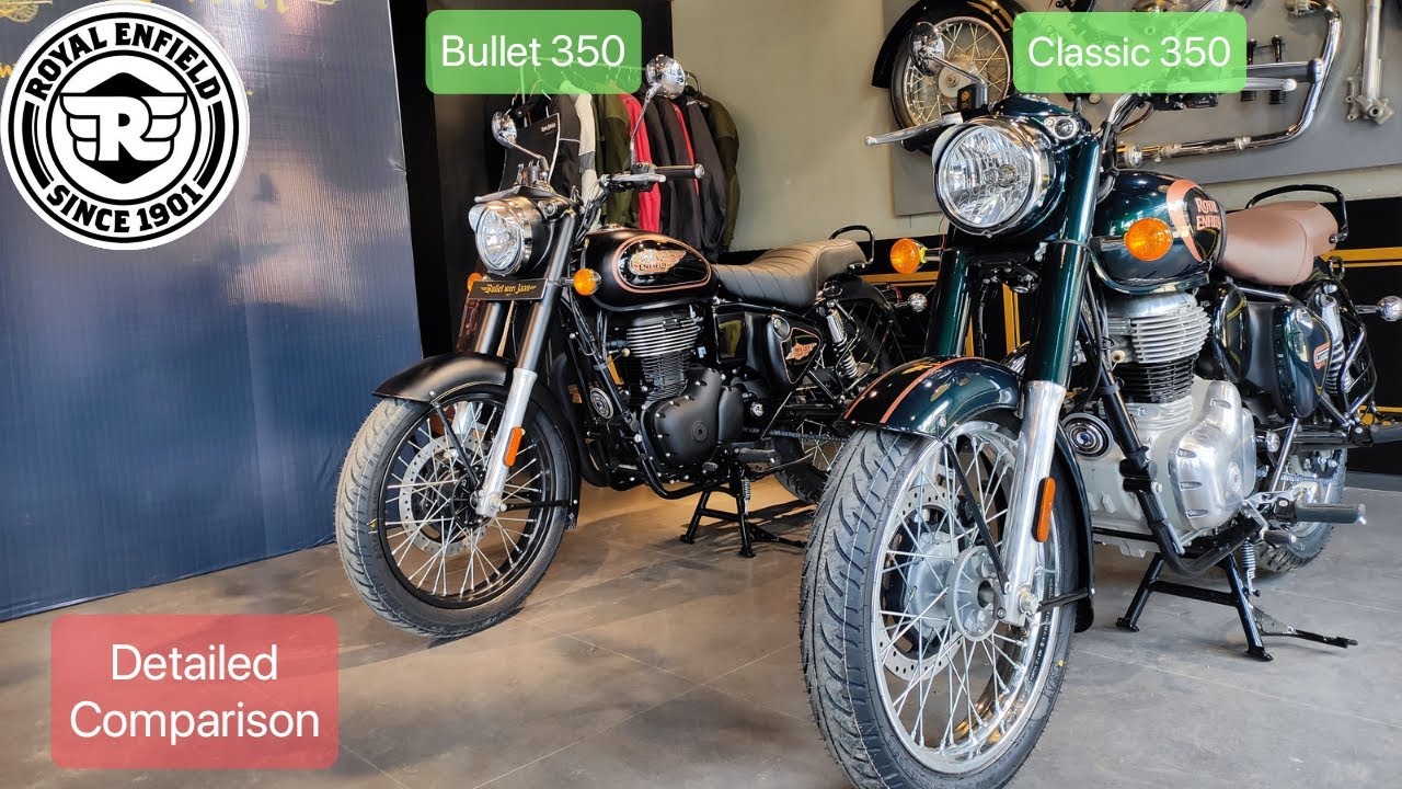 Detailed Comparison between newly launch Bullet 350 and Classic 350 ‍🔥 ...